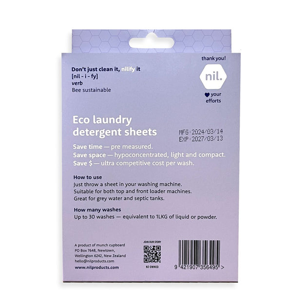 Nil Eco Laundry Detergent Sheets – Florence Boutique NZ